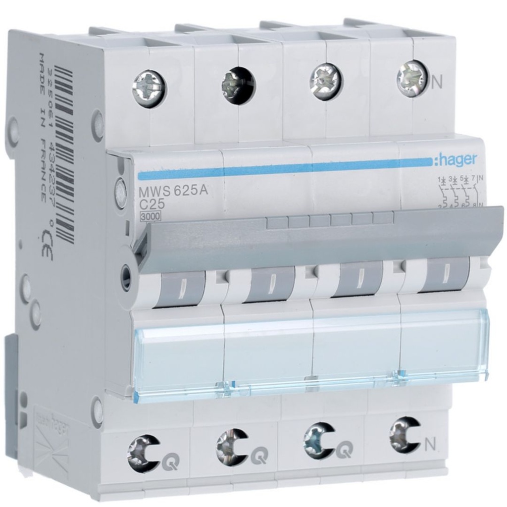 Hager - DISJ. BOÎTIER MOULÉ X160 4P 40KA 40A | ataum